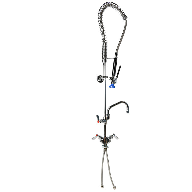 Pre-Rinse Unit, Spring Style, Single Deck, Dual Control Valve, 12" Swi ...